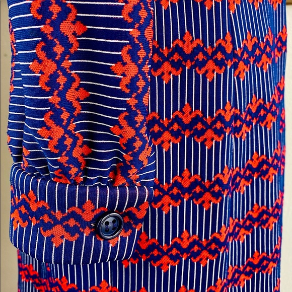 Vintage | Jackets & Coats | 96s Vibrant Blue Red Orange Dress Coat Xss ...